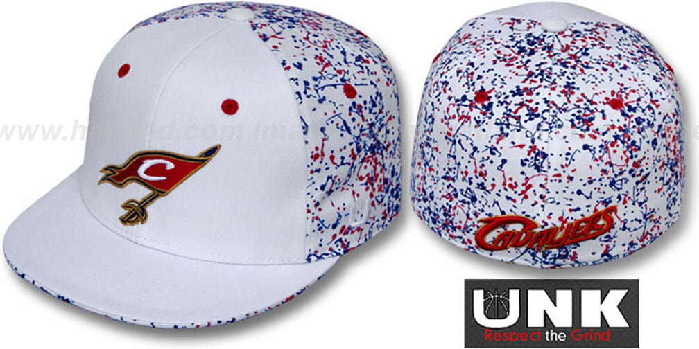 Cleveland Cavaliers TC-SPLATTER White-Team Color Fitted Hat by UN
