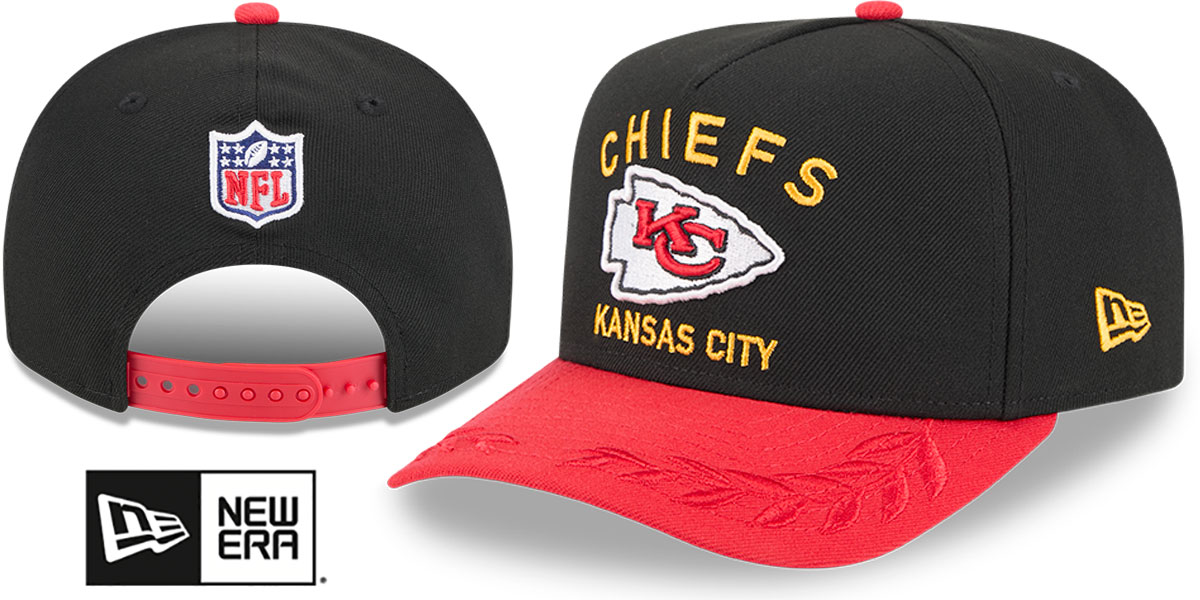 Kansas City Chiefs 2025 NFL DRAFT ONSTAGE A-FRAME SNAPBACK Black-