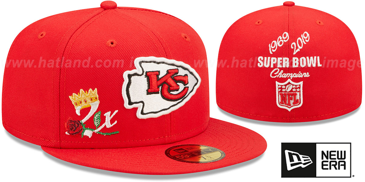 Kansas City Chiefs CROWN CHAMPS Red Fitted Hat by New Era