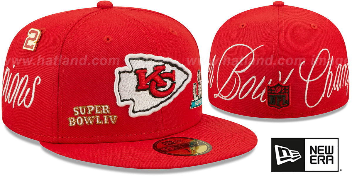 Kansas City Chiefs HISTORIC CHAMPIONS Red Fitted Hat