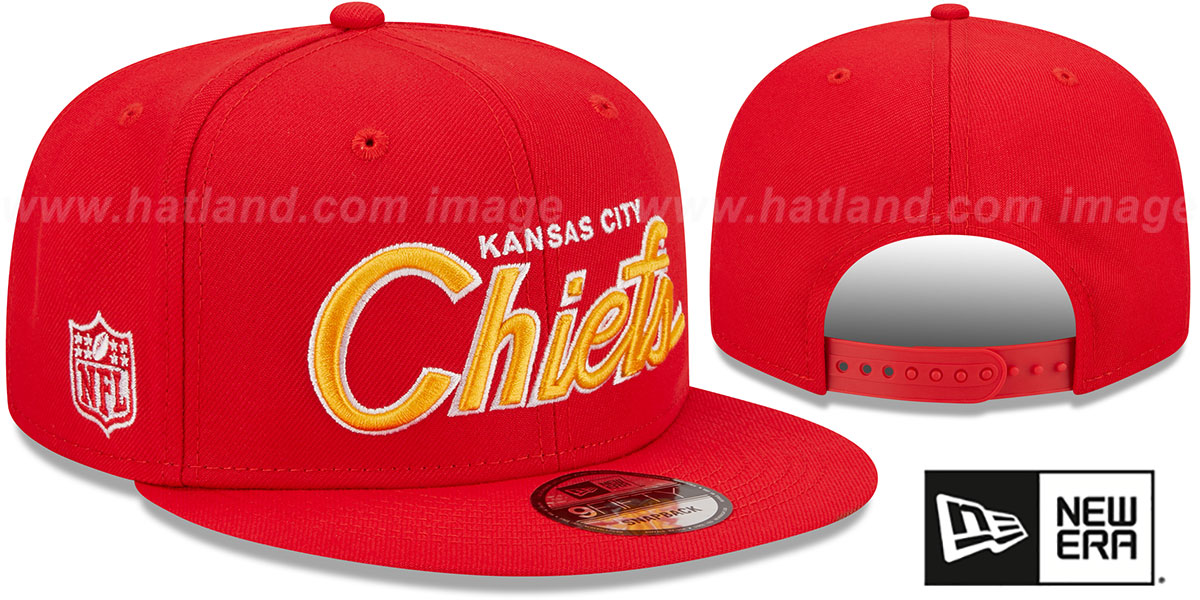 Kansas City Chiefs SCRIPT-UP SNAPBACK Red Hat by New Era