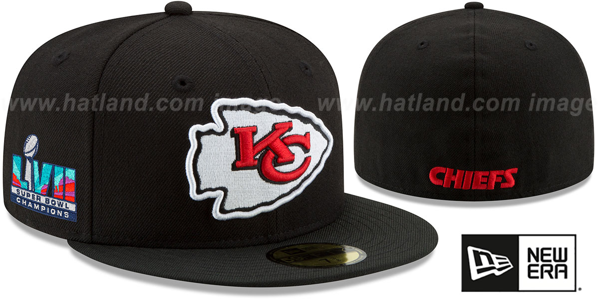 Kansas City Chiefs SUPER BOWL LVII CHAMPIONS Black Fitted Hat
