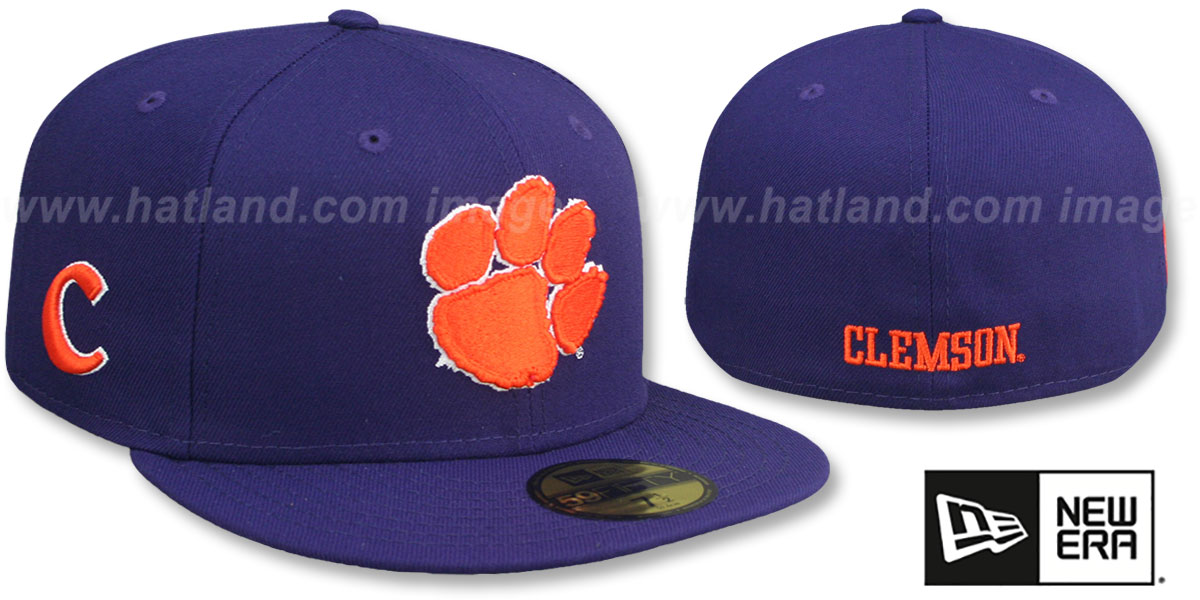 Clemson NCAA TEAM-BASIC SIDE PATCH Purple Fitted Hat