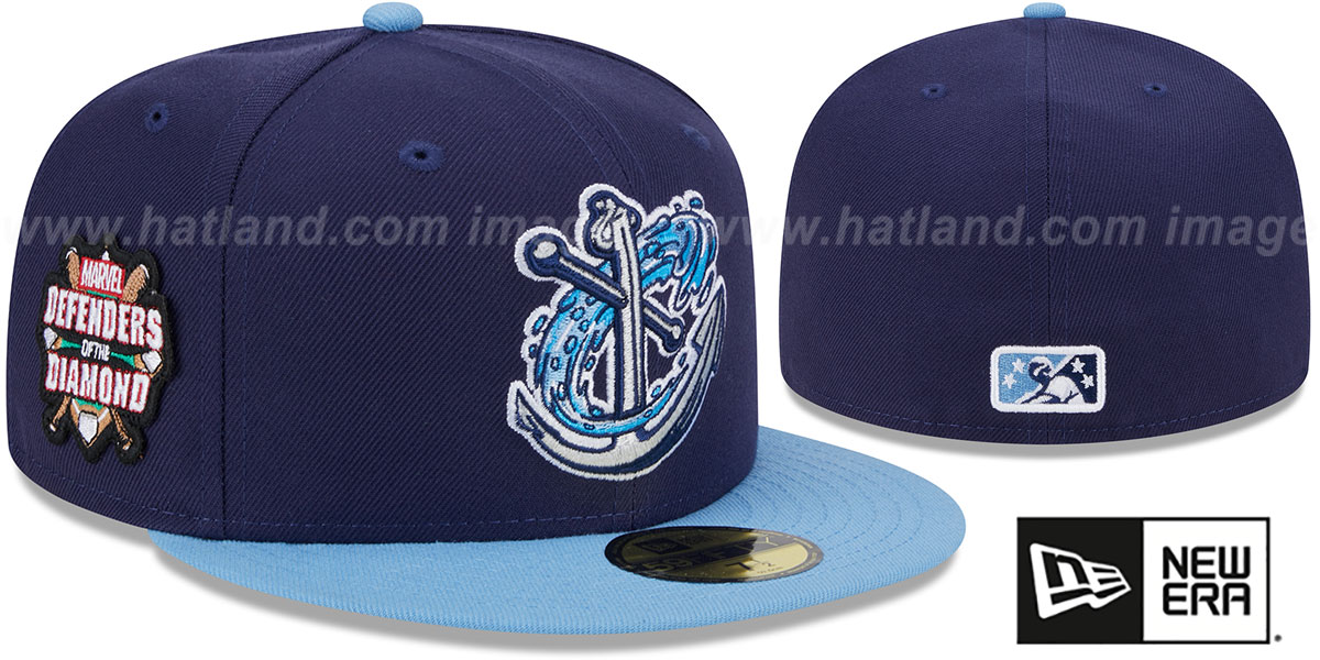 Columbus Clippers MILB MARVEL DEFENDERS SIDE-PATCH Navy-Sky Fitte