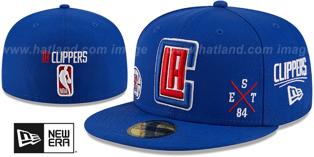 Los Angeles Clippers MULTI-AROUND Royal Fitted Hat