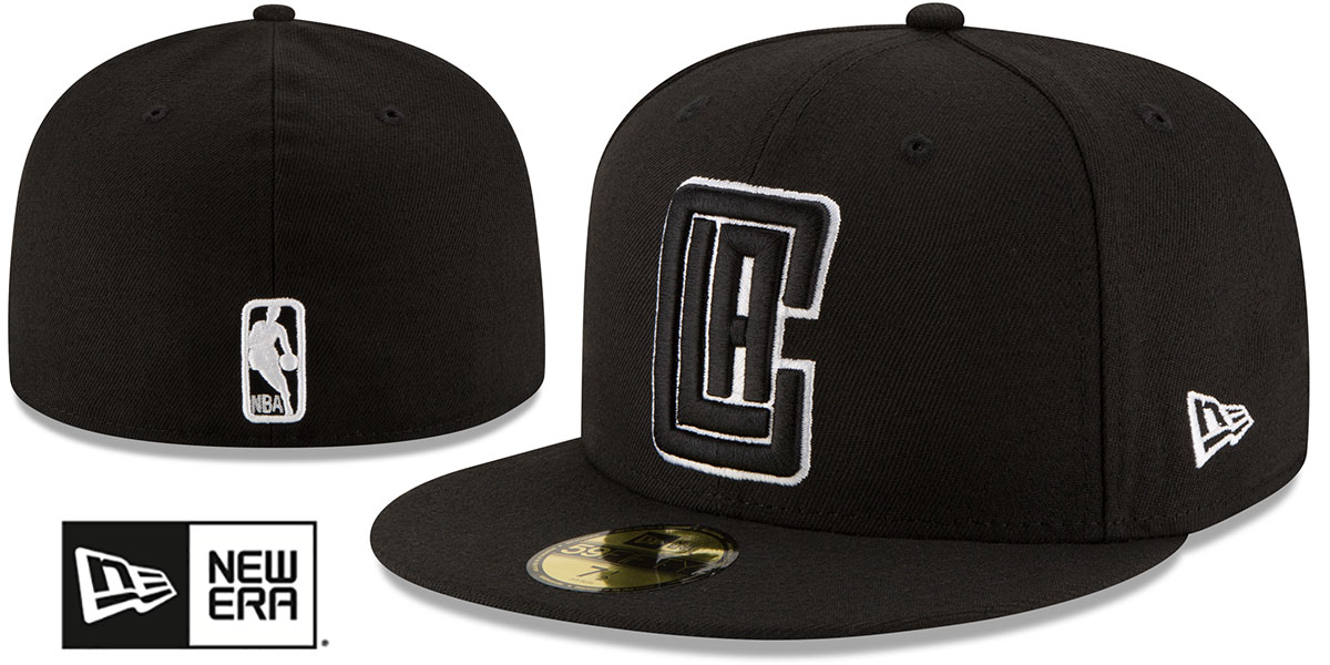 Los Angeles Clippers NBA TEAM-BASIC Black-White Fitted Hat