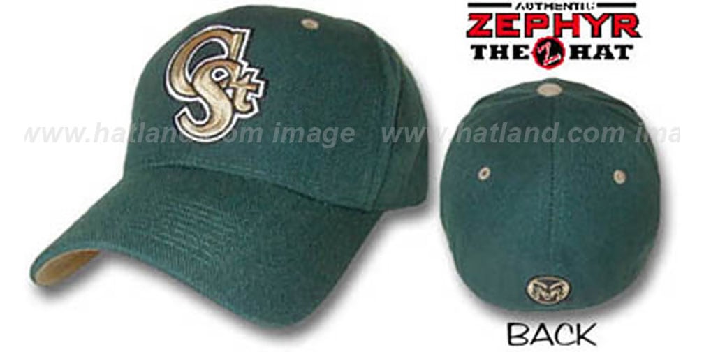 Colorado State DH Fitted Hat by ZEPHYR - dark green