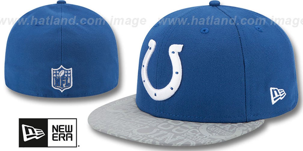 Indianapolis Colts 2014 NFL DRAFT Royal Fitted Hat