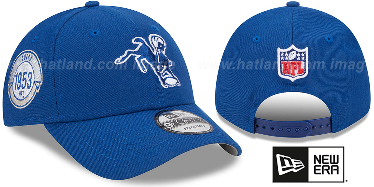 Baltimore/Indianapolis Colts HISTORIC SIDELINE SNAPBACK Royal Hat