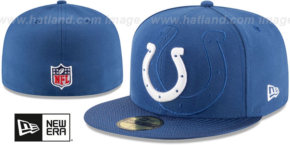 Indianapolis Colts STADIUM SHADOW Royal Fitted Hat