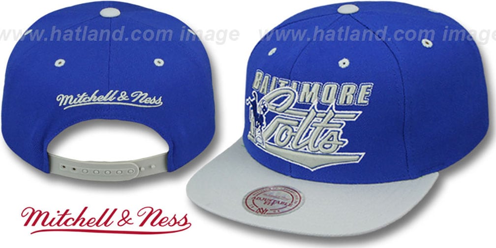 Baltimore Colts TAILSWEEP SNAPBACK Royal-Grey Hat
