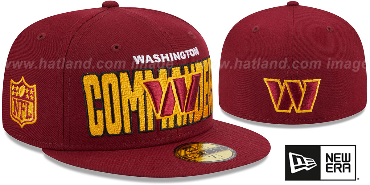Washington Commanders 2023 NFL DRAFT Burgundy Fitted Hat