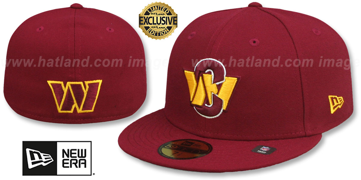 Washington Commanders NFL LIGATURE Burgundy Fitted Hat