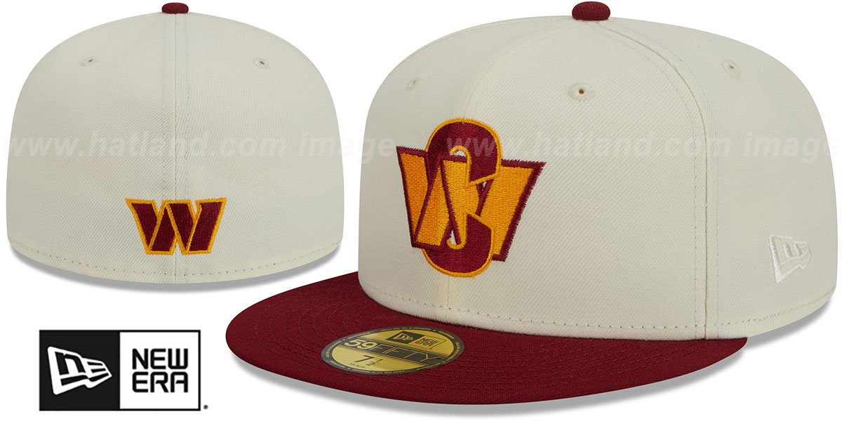 Washington Commanders NFL LIGATURE White-Burgundy Fitted Hat