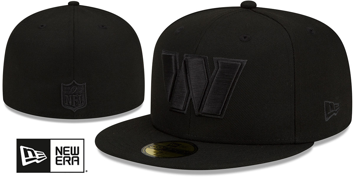 Washington Commanders NFL TEAM-BASIC BLACKOUT Fitted Hat
