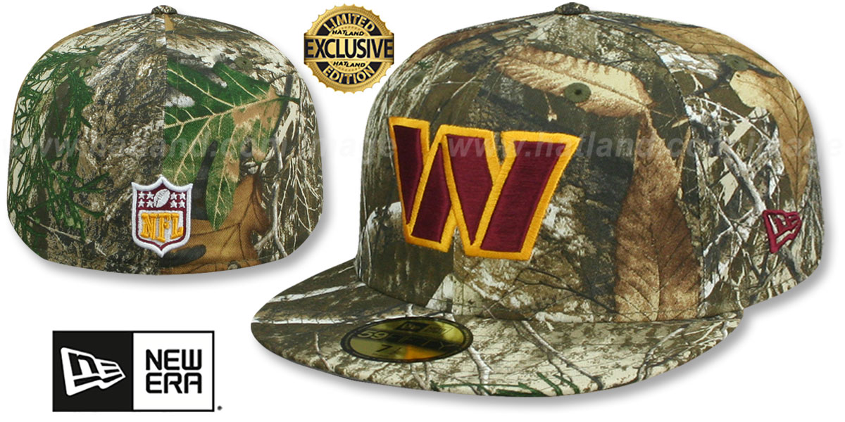Washington Commanders NFL TEAM-BASIC Realtree Camo Fitted Hat
