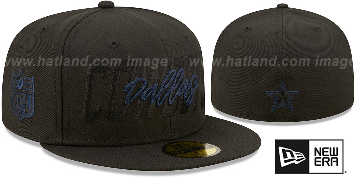 Dallas Cowboys 2022 NFL DRAFT Black-Black Fitted Hat