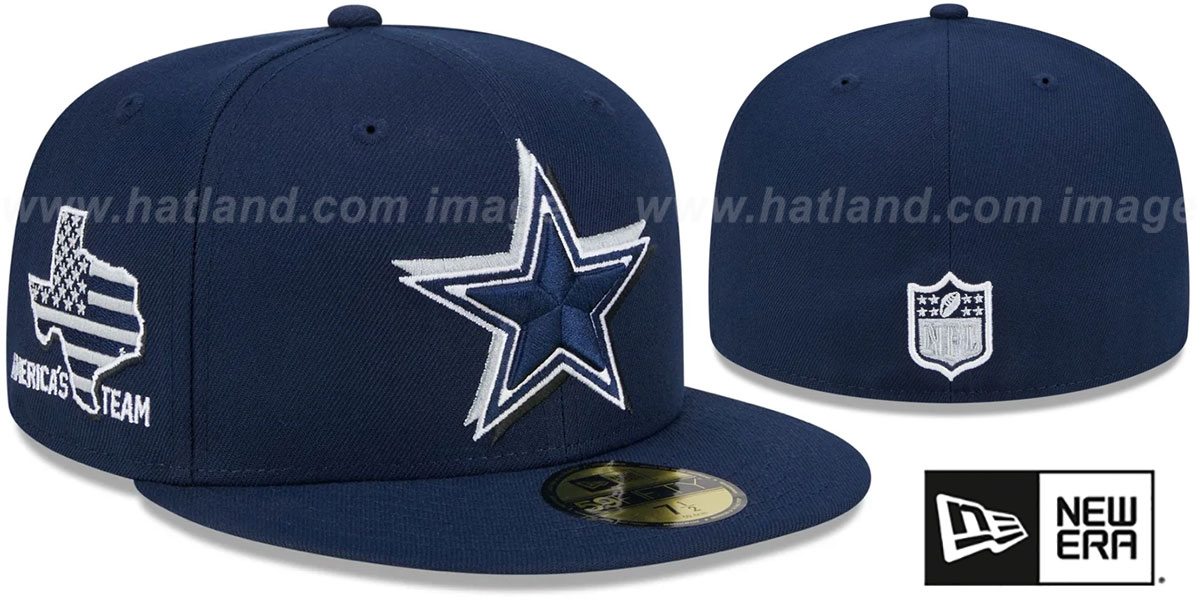Dallas Cowboys 2024 NFL DRAFT Navy Fitted Hat by New Era