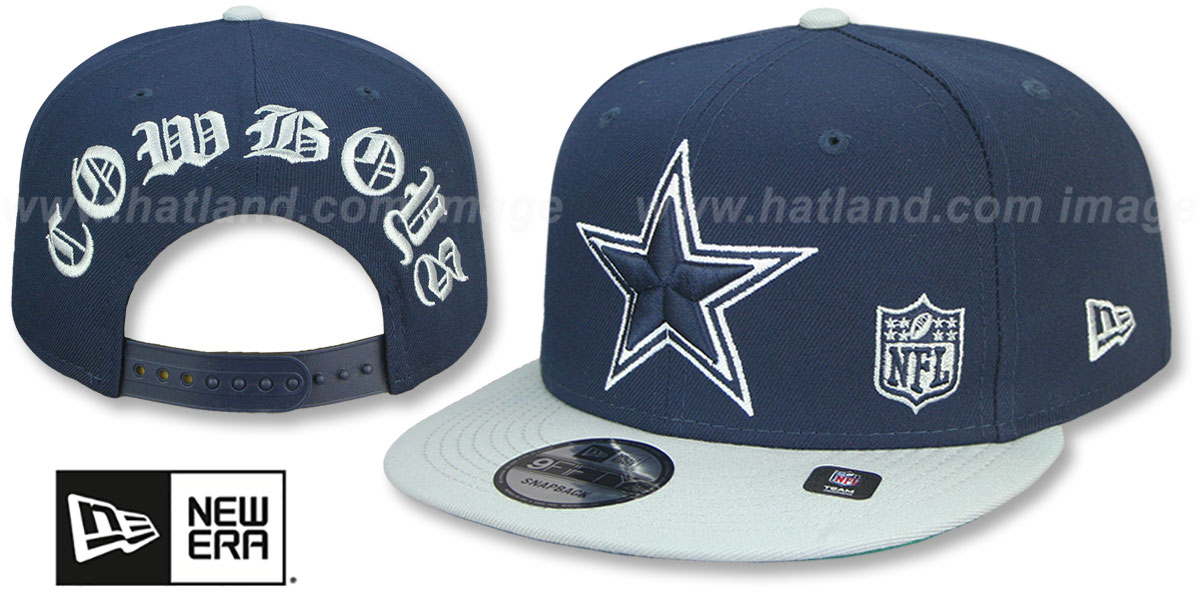 Dallas Cowboys BACK GOTHIC ARCH SNAPBACK Navy-Grey Hat