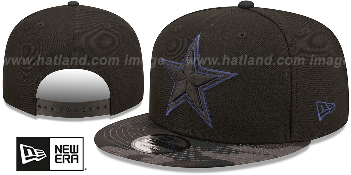 Dallas Cowboys CAMOVIZE SNAPBACK Black Hat by New Era