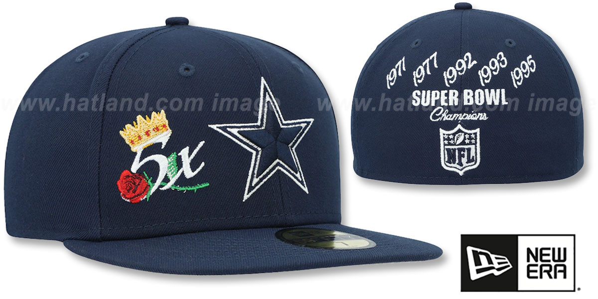 Dallas Cowboys CROWN CHAMPS Navy Fitted Hat by New Era