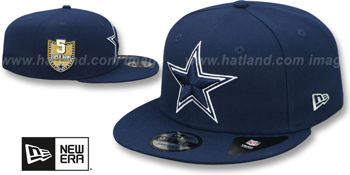 Dallas Cowboys GOLDEN-HIT SNAPBACK Navy Hat by New Era