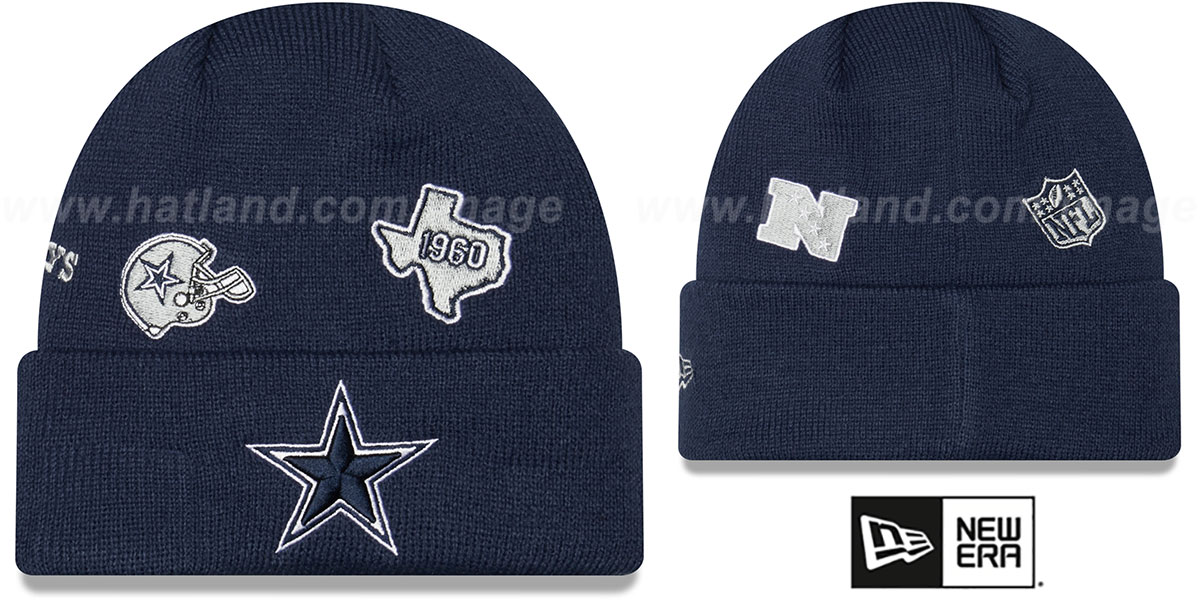 Dallas Cowboys IDENTITY Navy Knit Beanie Hat by New Era