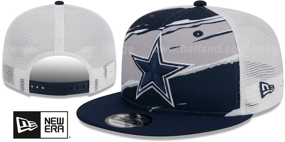 Dallas Cowboys TEAR TRUCKER SNAPBACK Navy-White Hat