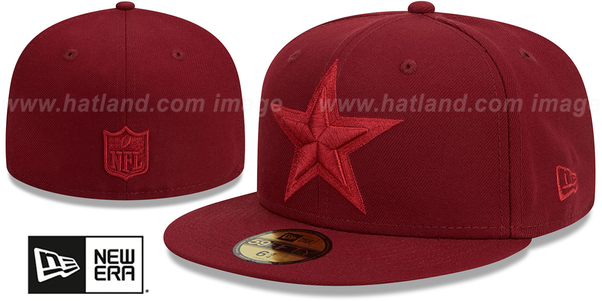 Dallas Cowboys TONAL TEAM-BASIC Burgundy Fitted Hat