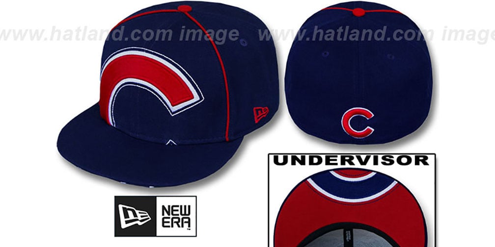Chicago Cubs BIG-UNDER Royal Fitted Hat by New Era
