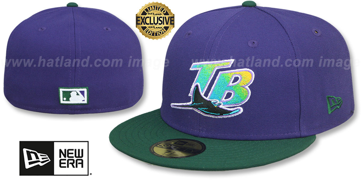 Tampa Bay Devil Rays COOPERPACK Purple-Green Fitted Hat