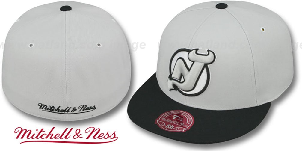 New Jersey Devils MONOCHROME XL-LOGO Grey-Black Fitted Hat