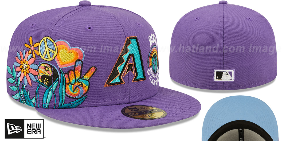 Arizona Diamondbacks GROOVY Purple Fitted Hat by New Era