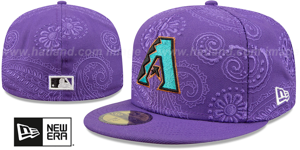 Arizona Diamondbacks SWIRL Purple Fitted Hat by New Era