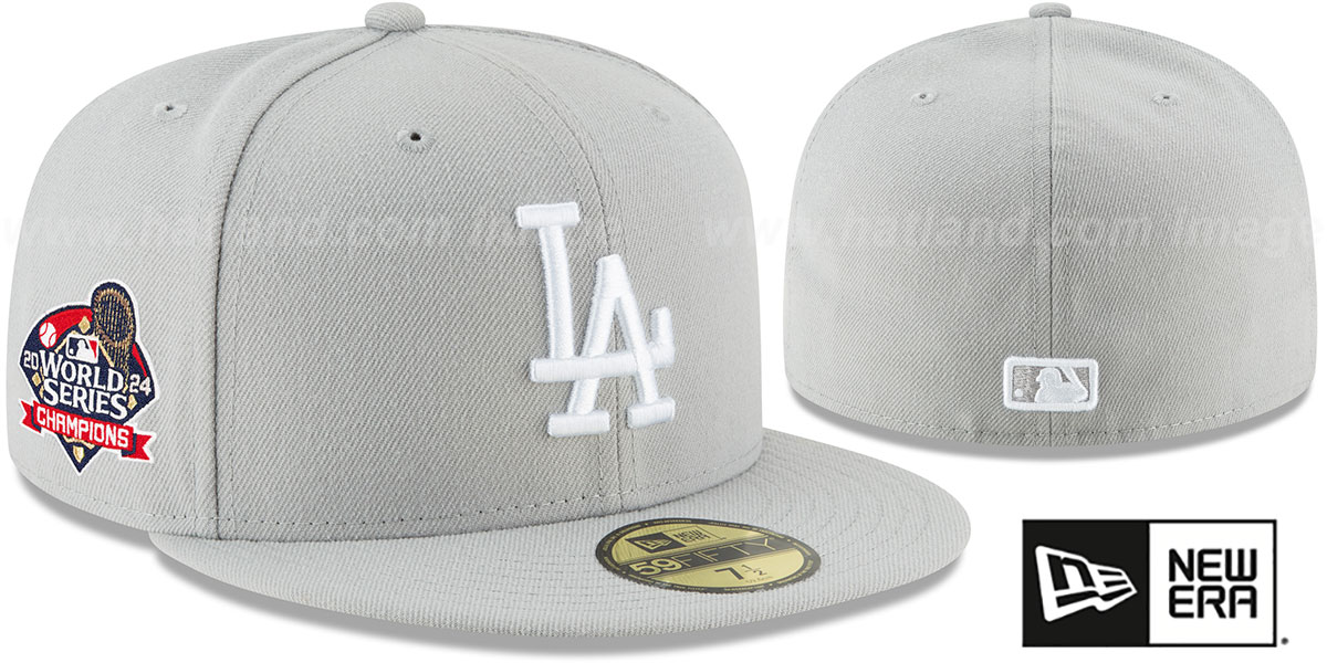 Los Angeles Dodgers 2024 WORLD SERIES CHAMPIONS Grey-White Fitted