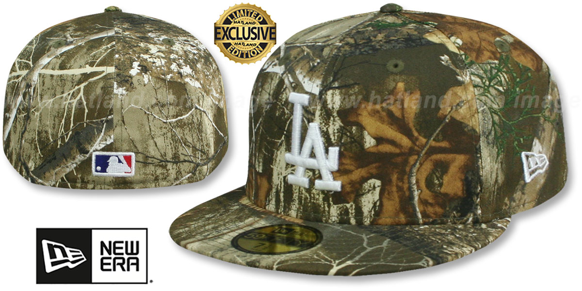 Los Angeles Dodgers MLB TEAM-BASIC Realtree Camo Fitted Hat