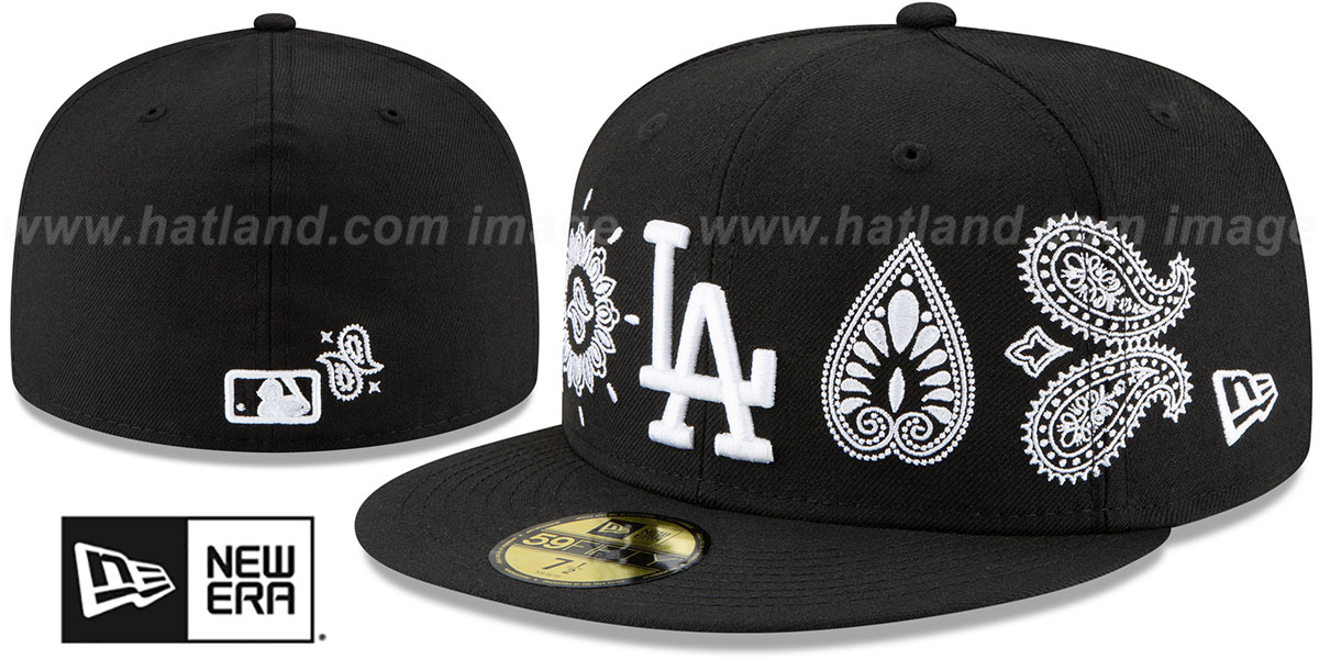 Los Angeles Dodgers PAISLEY ELEMENTS Black Fitted Hat