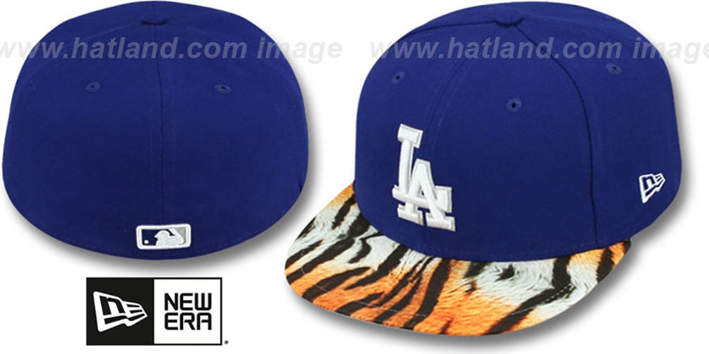Los Angeles Dodgers REAL TIGER VIZA-PRINT Royal Fitted Hat