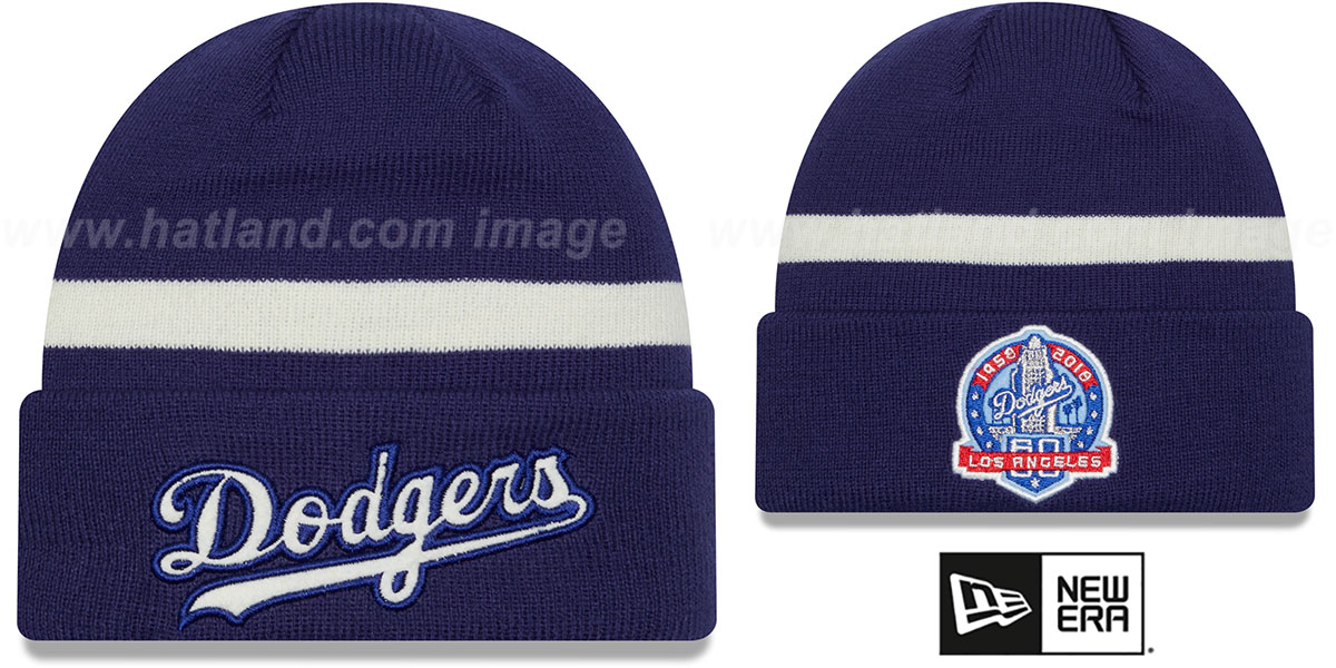 Los Angeles Dodgers RETRO-CUFF Knit Beanie by New Era