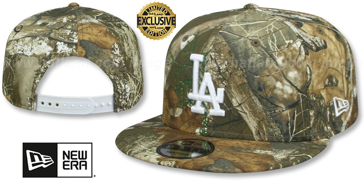 Los Angeles Dodgers TEAM-BASIC SNAPBACK Realtree Camo-White Hat