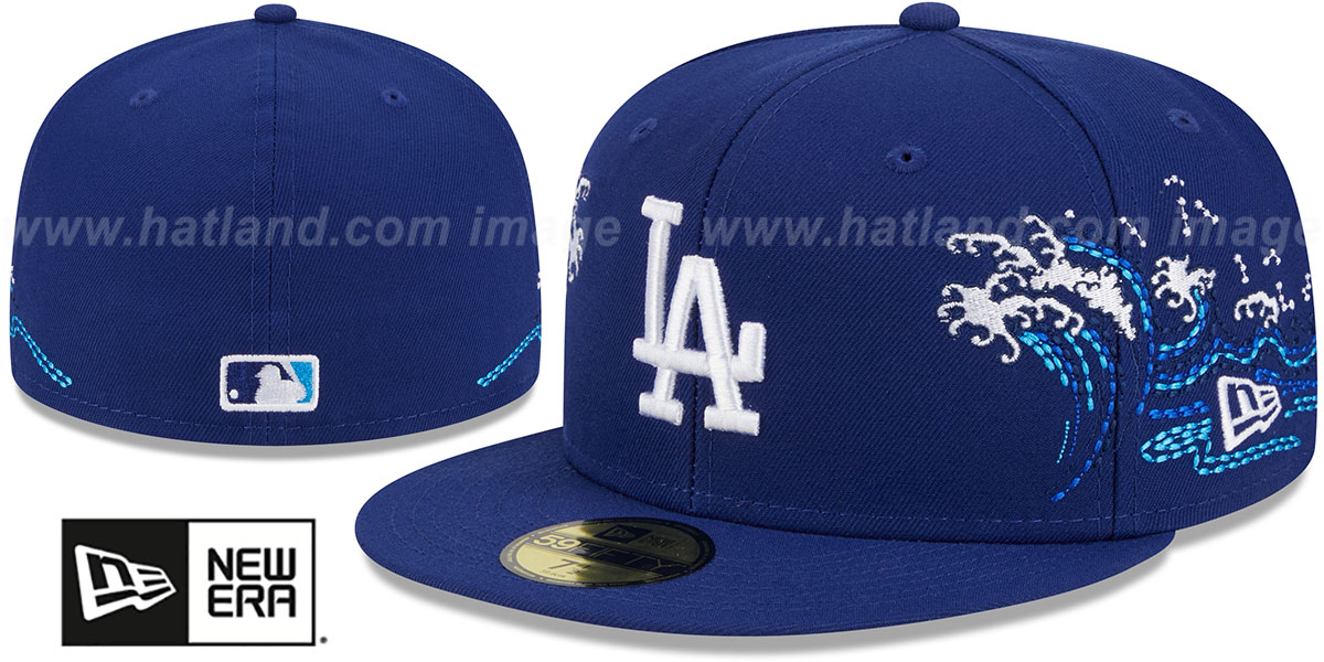 Los Angeles Dodgers TONAL WAVE Royal Fitted Hat by New Era