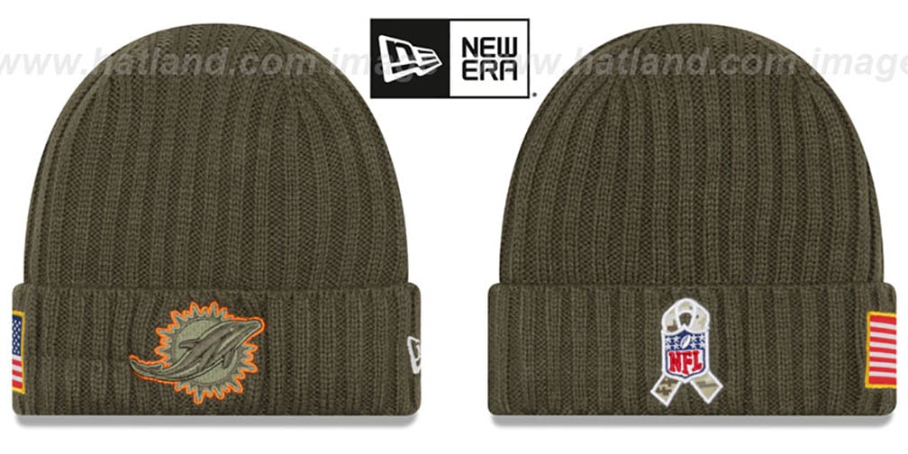 Miami Dolphins 2017 SALUTE-TO-SERVICE Knit Beanie Hat