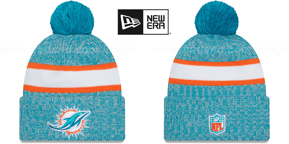 Fan Hat Miami Dolphins Beanie ALLNTRENDS Miami Football Hat Embroidered ...