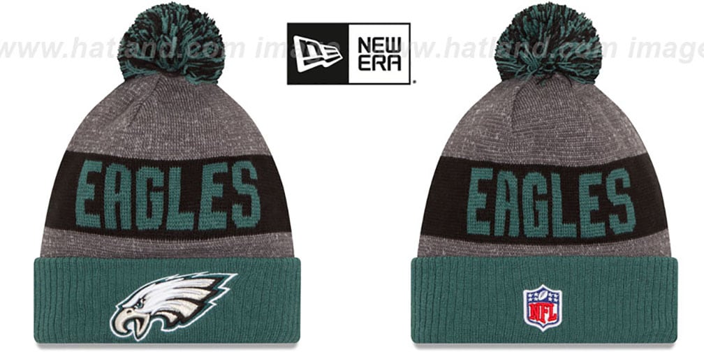 Eagles 2016 STADIUM Green-Black-Grey Knit Beanie Hat
