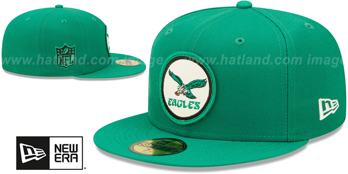 Philadelphia Eagles 2022 NFL THROWBACK SIDELINE Kelly Fitted Hat