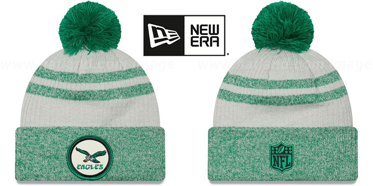 Philadelphia Eagles 2022 NFL THROWBACK SIDELINE Knit Beanie Hat