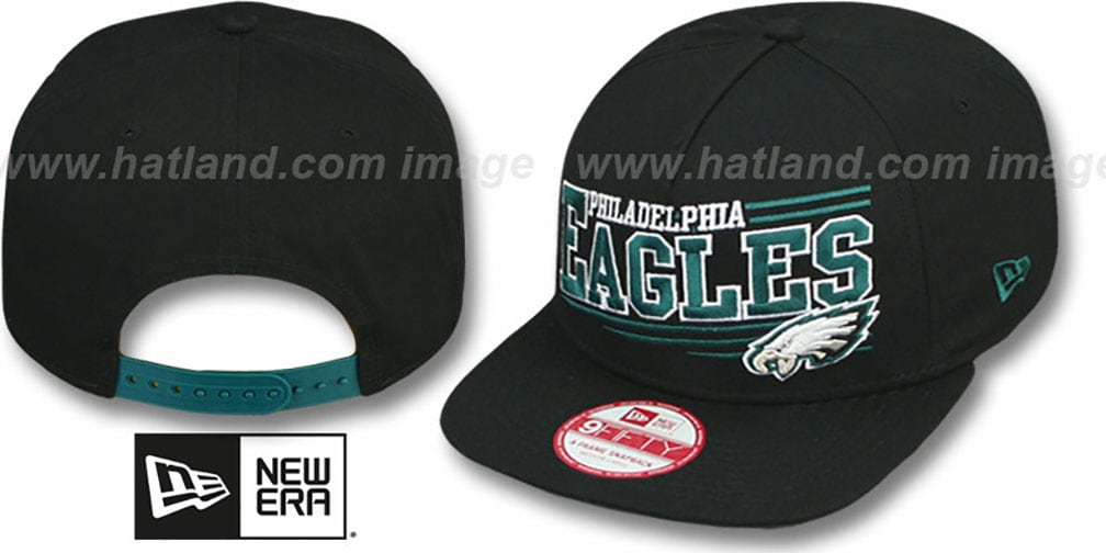 Eagles ANGULAR A-FRAME SNAPBACK Black Hat by New Era