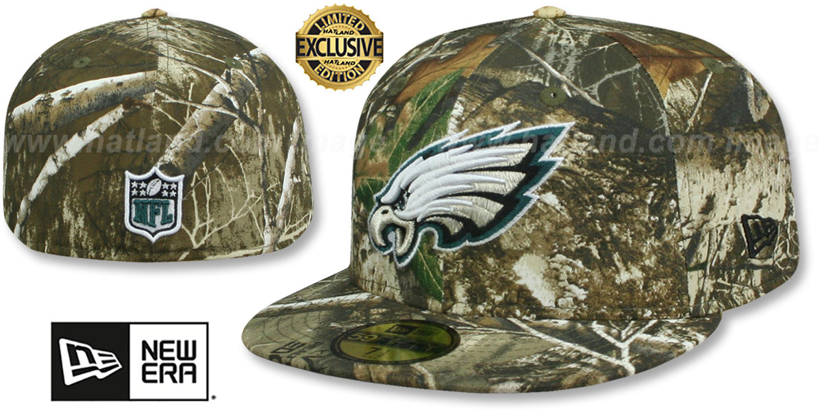 Philadelphia Eagles NFL TEAM-BASIC Realtree Camo Fitted Hat