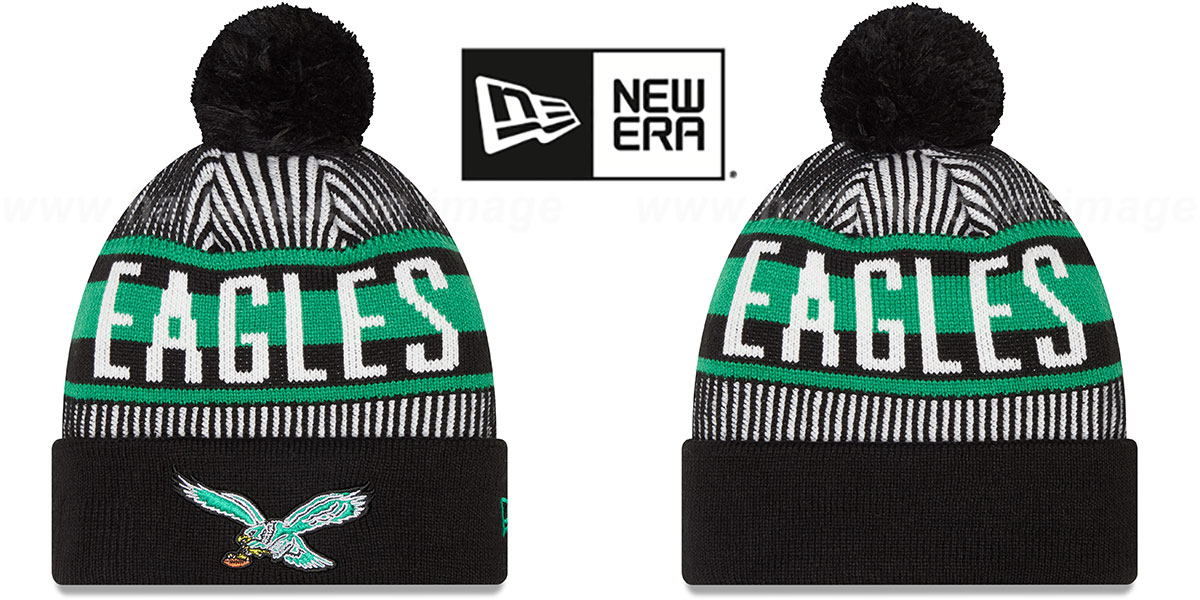 Philadelphia Eagles THROWBACK STRIPED Knit Beanie Hat