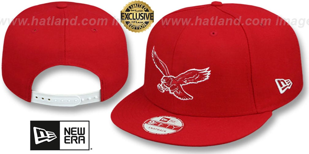 Eagles THROWBACK TEAM-BASIC SNAPBACK Red-White Hat